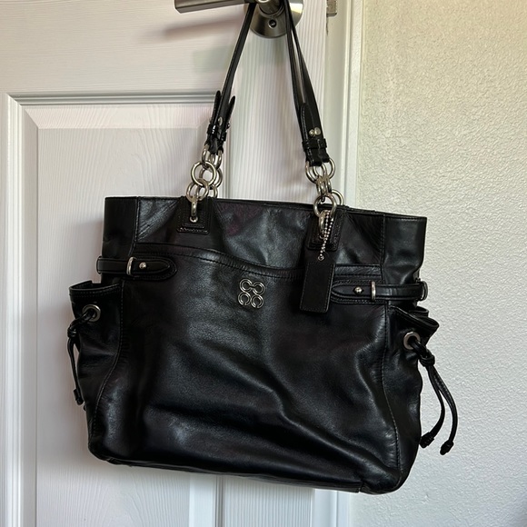 Coach | Bags | Coach Black Leather Shoulder Bag Purse | Poshmark